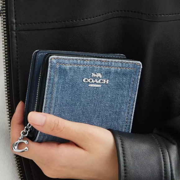 Coach | Bags | Coach Snap Denim Wallet Nwt And Box | Poshmark